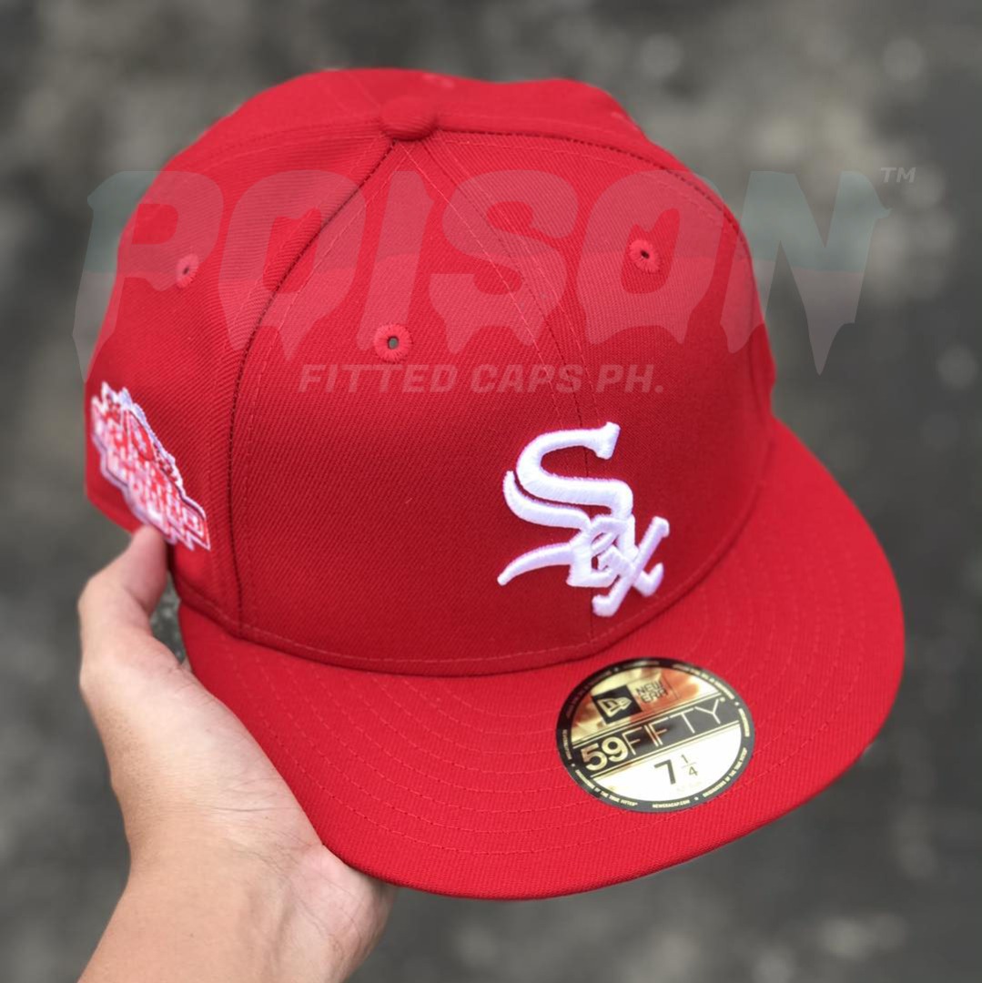 New era Chicago white sox 59fifty Fitted cap RED, Men's Fashion ...