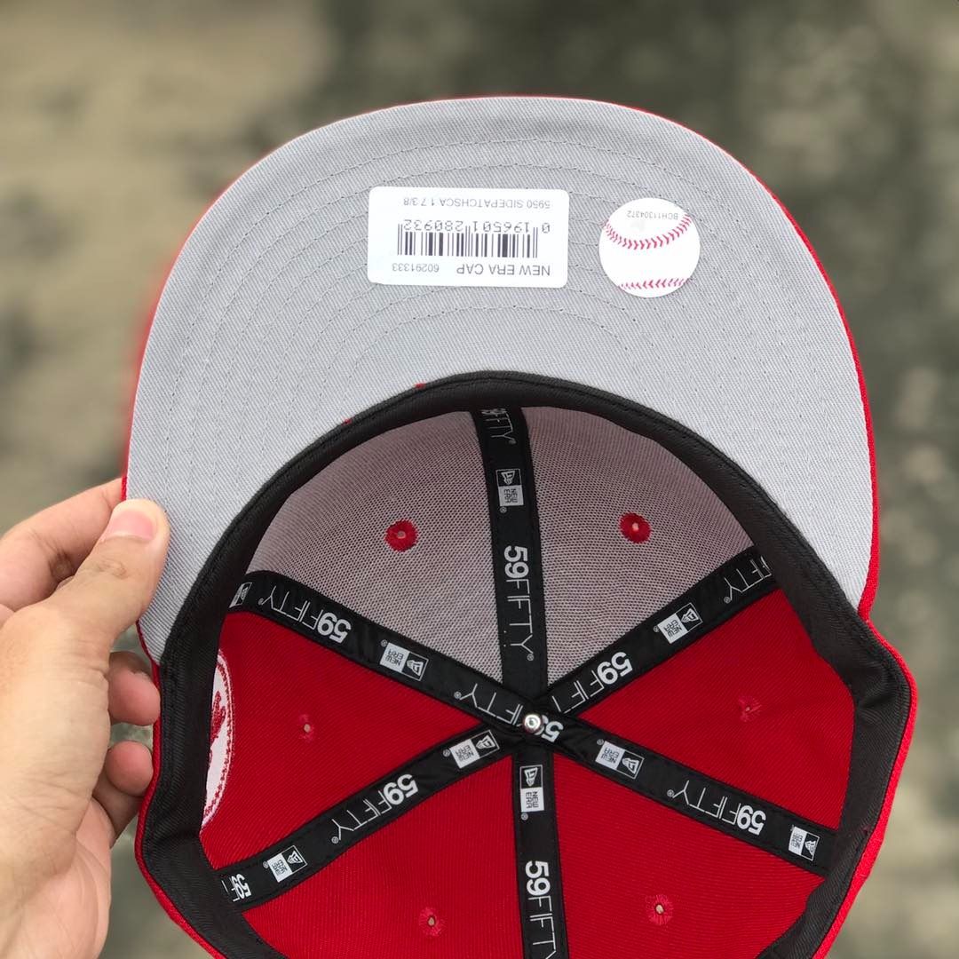 New era Los Angeles dodgers 59fifty Fitted cap RED, Men's Fashion ...