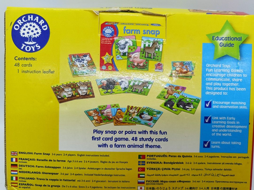 Orchard Toys Farm Snap (A18), Hobbies & Toys, Toys & Games on Carousell