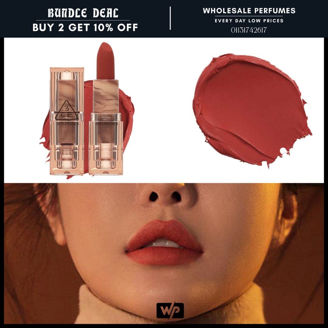 [ORIGINAL] 3CE DEEP UNDER MATTE LIPSTICK (Unstained Red), Beauty ...
