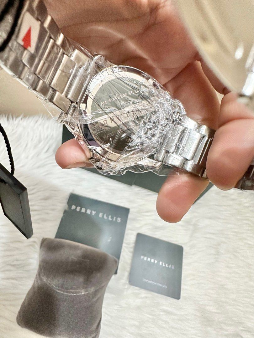 Original Perry Ellis Mens Watch Deep Diver Quartz Luminous Watch with ...