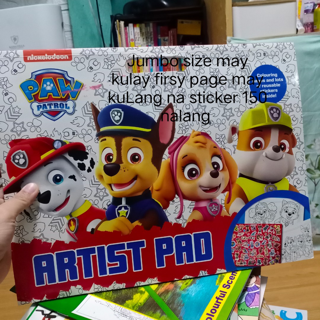 Paw Patrol Artist Coloring Pad Jumbo size, Hobbies & Toys, Books ...