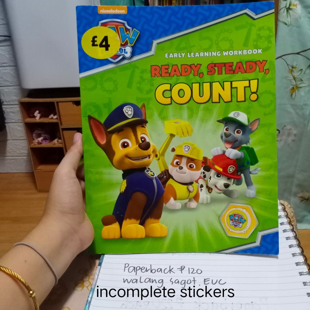 Paw Patrol Early Learning Workbook Ready,Steady,Count, Hobbies & Toys ...