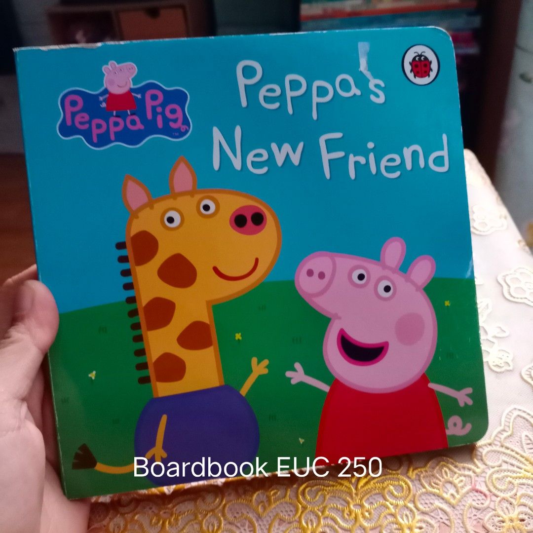 Peppa Pig Peppa's New Friend Boardbook, Hobbies & Toys, Books ...