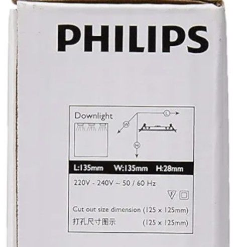 Philips LED Downlight 59527 MARCASITE SQUARE 12W 65K DAYLIGHT, Car ...