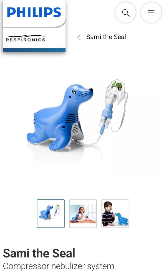 Philips Respironics Sami Seal Inhaler, Health & Nutrition, Assistive & Rehabilatory Aids, Other ...