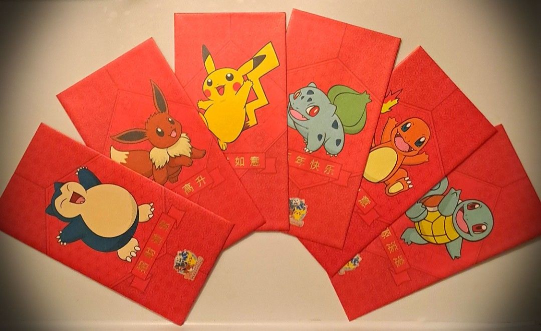 Pokemon Red Packets (Ang Pow), Hobbies & Toys, Memorabilia ...