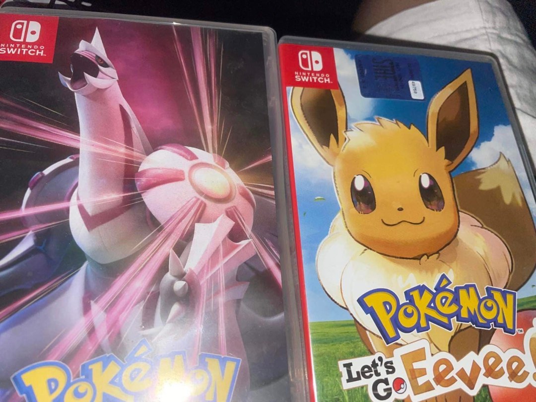 Pokemon Shining Pearl and Pokemon Let’s Go Eevee for sale or trade, Video Gaming, Video Games ...