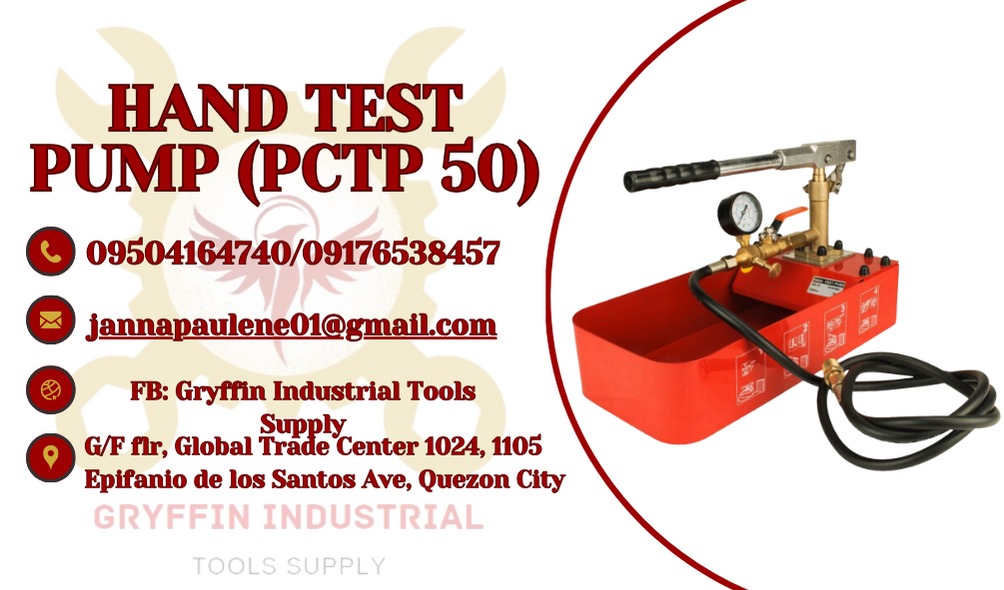 "POWERCRAFT" HAND TEST PUMP (PCTP 50), Commercial & Industrial ...