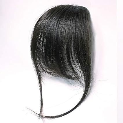 [PRE LOVED] Straight Black 4 Inch Short Synthetic Hair bangs With ...