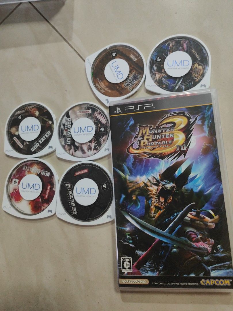 PSP Games Monster Hunter God eater Metal Gear Solid, Video Gaming, Video Games, PlayStation on ...