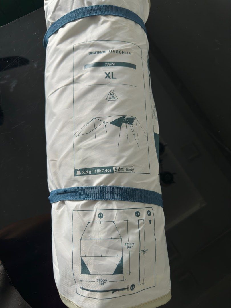 QUECHUA XL camping picnic tarp shelter, Sports Equipment, Hiking ...