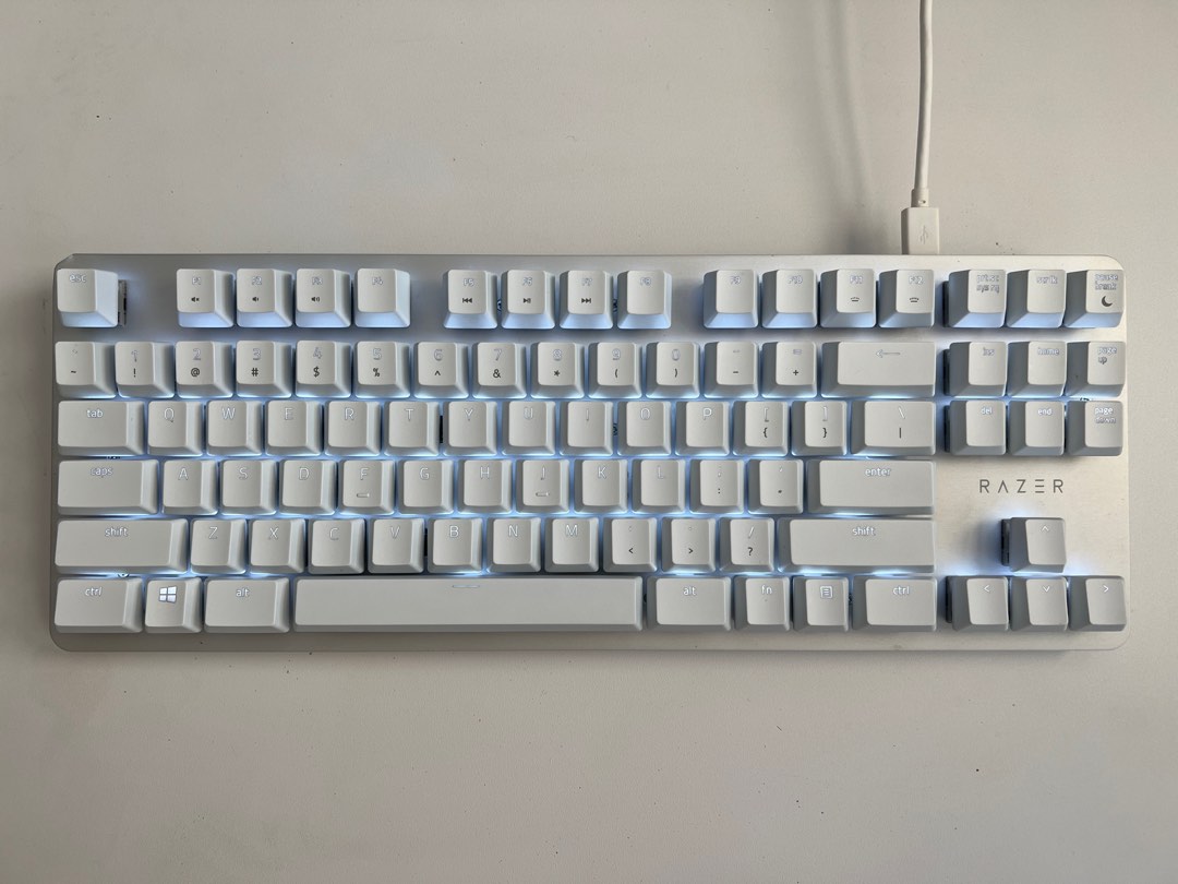 Razer BlackWidow Lite Mechanical Tenkeyless Keyboard - Mercury White ...