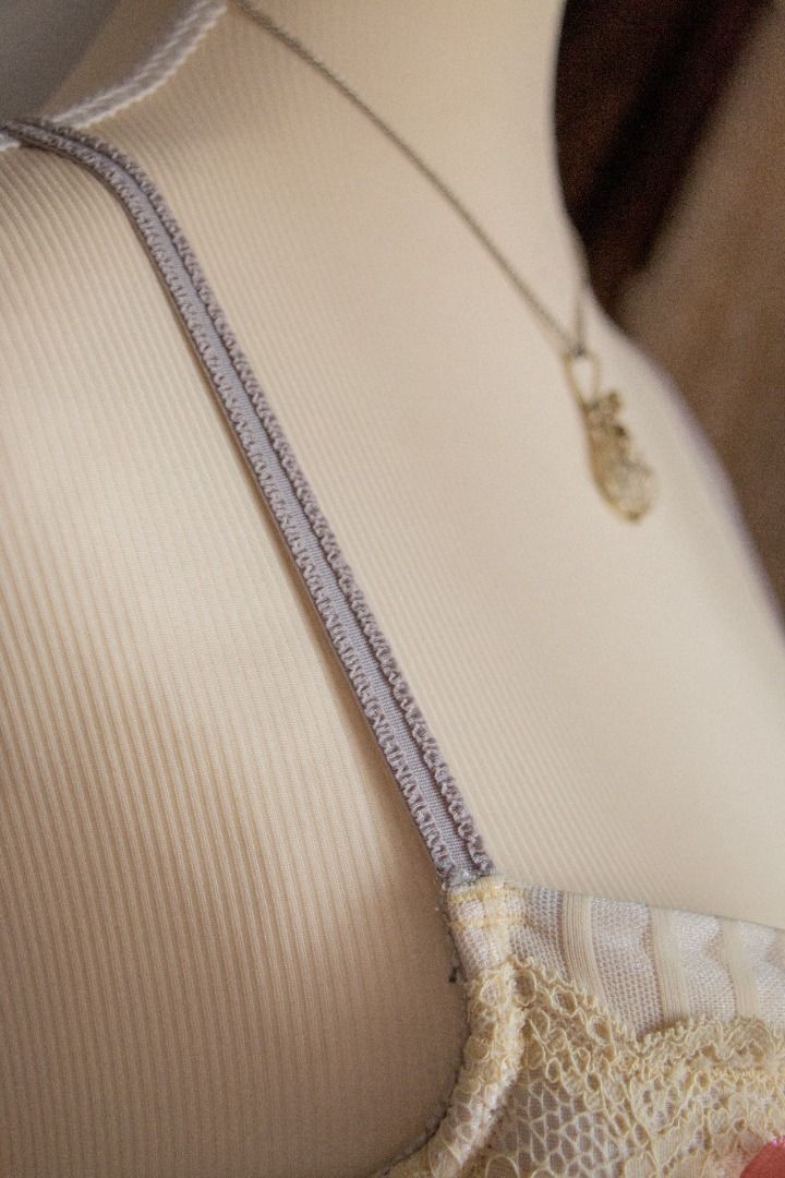 Rework coquette bra yellow pink ribbon bra ribbon top y2k ribbon, Women ...