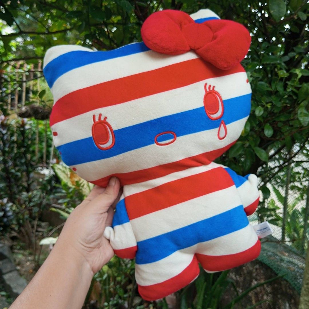 SANRIO Hello Kitty Cry Stripe Plush Doll, Hobbies & Toys, Toys & Games ...