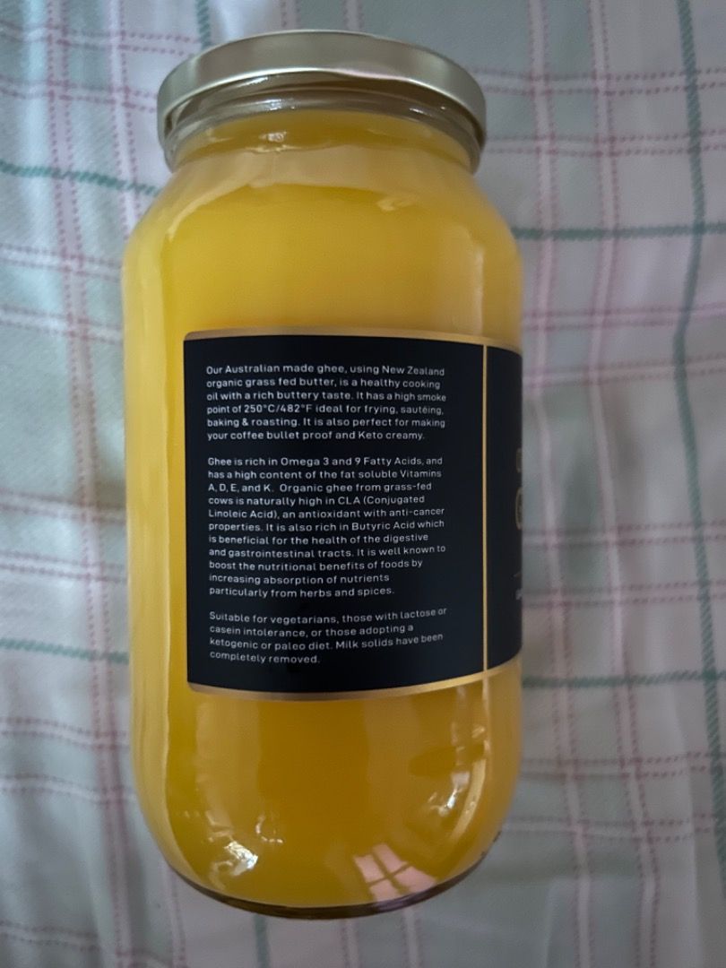 Scoops Wholefoods Organic Grass Fed Ghee 685g, Food & Drinks, Other ...