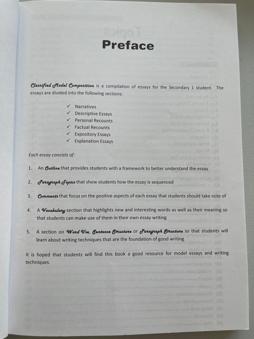 Secondary 1 Classified Model Composition, Hobbies & Toys, Books ...
