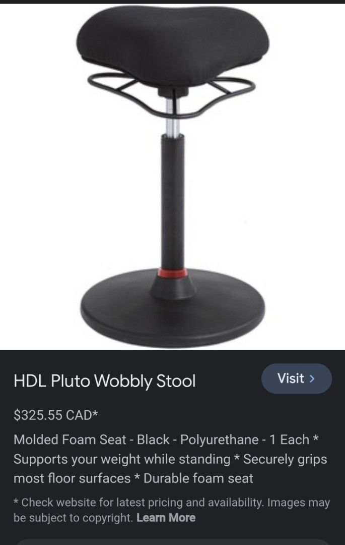 self balancing wobbly height adjustable sit stand stool, Furniture ...