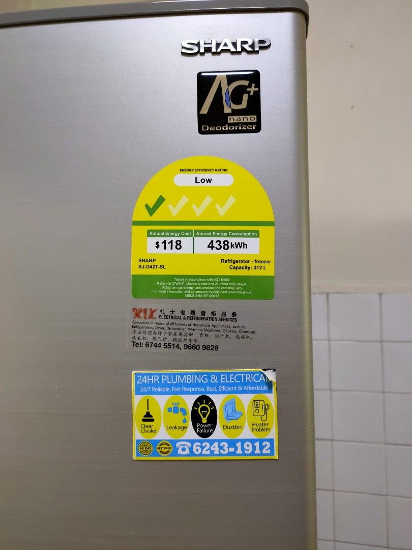 Sharp refrigerator, TV & Home Appliances, Kitchen Appliances ...