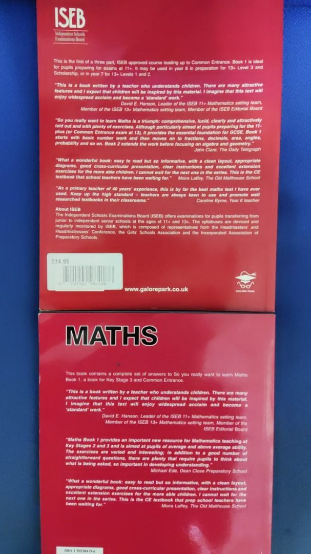 So You Really Want to Learn Maths Book 1 A Textbook and Answer Book for ...