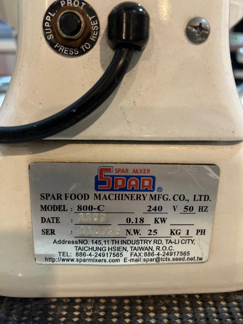 Spar Mixer SP800 / Stand Mixer, TV & Home Appliances, Kitchen ...