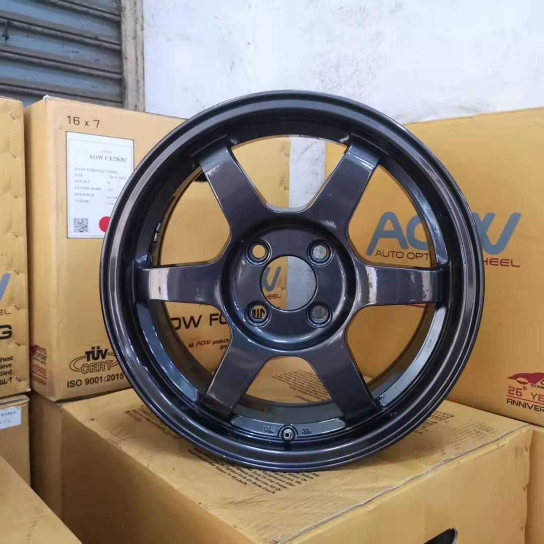 SPORT Rim TE37 THAILAND 15" MYVI BEZZA SAGA AXIA VIOS CITY JAZZ YARIS ALMERA SWIFT, Auto ...