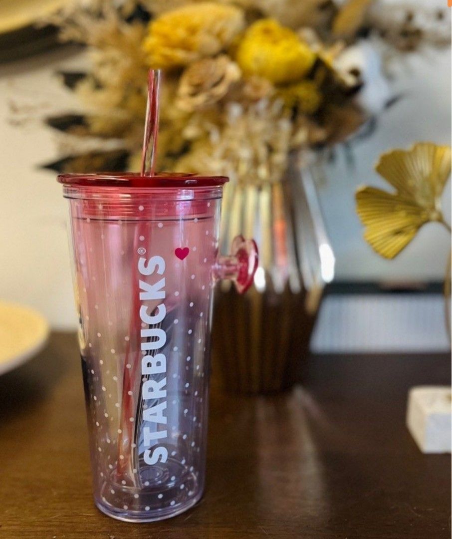 Starbucks Heart Cold Cup, Furniture & Home Living, Kitchenware ...