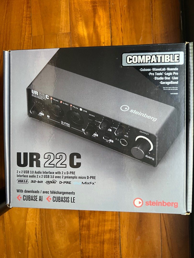 Steinberg UR22C GRAY 2X2 USB 3.0 Audio Interface, Hobbies & Toys, Music ...