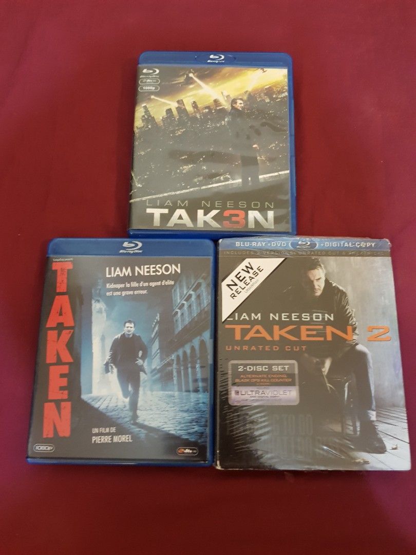 Take/Took/Taken Trilogy Complete Collection Blu-Ray, Hobbies & Toys ...