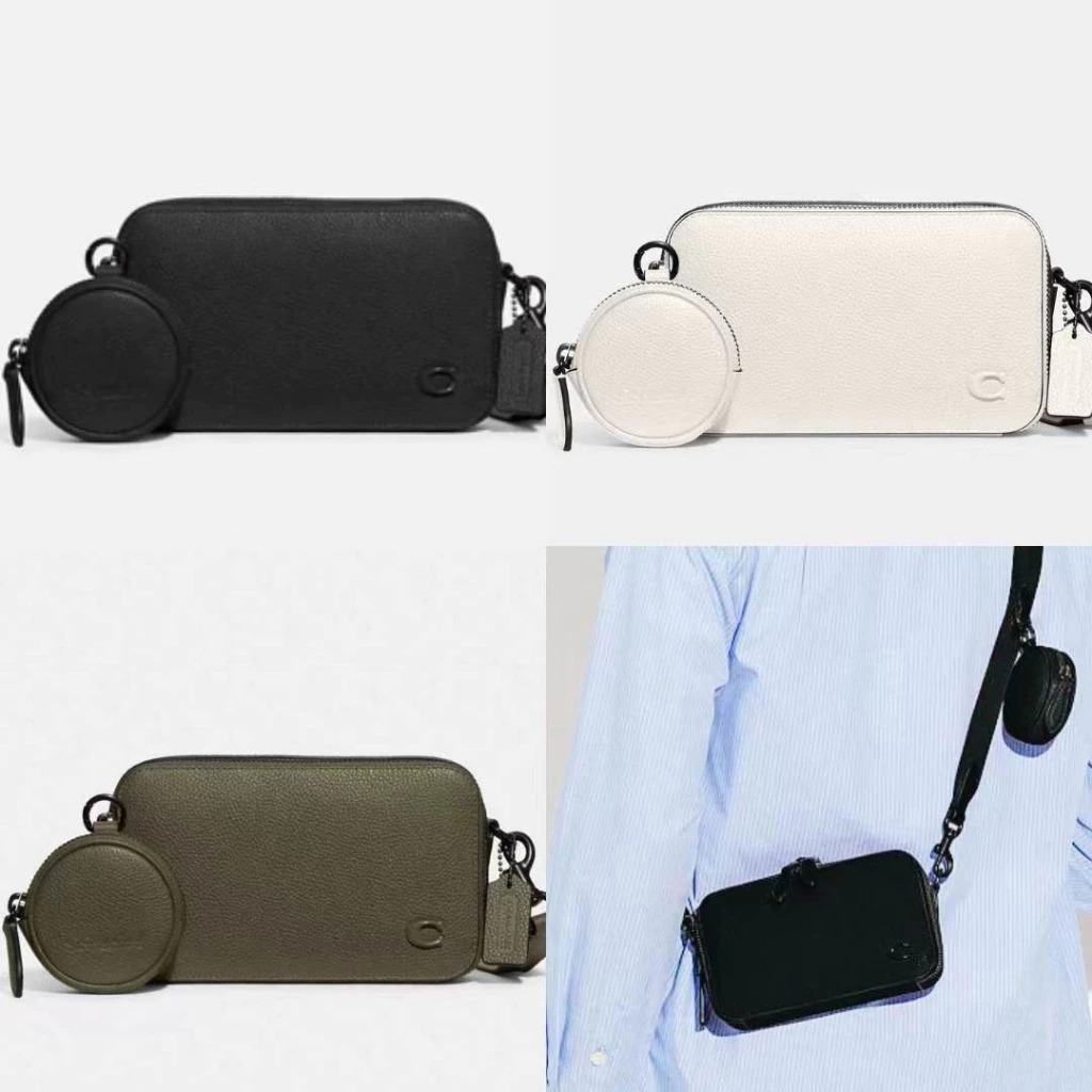 TAS PRIA ORIGINAL 100% COACH CHARTER SLIM CROSSBODY, Fesyen Pria, Tas ...