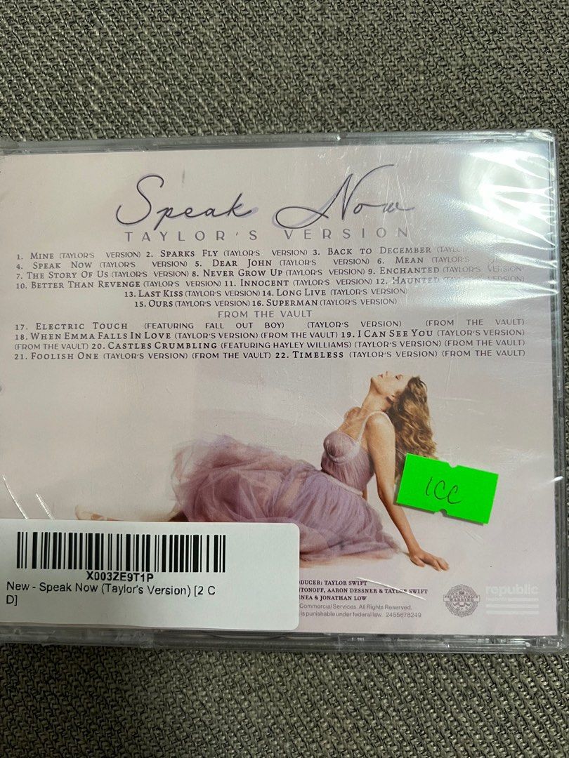 Taylor Swift Speak Now CD, Hobbies & Toys, Music & Media, CDs & DVDs on ...