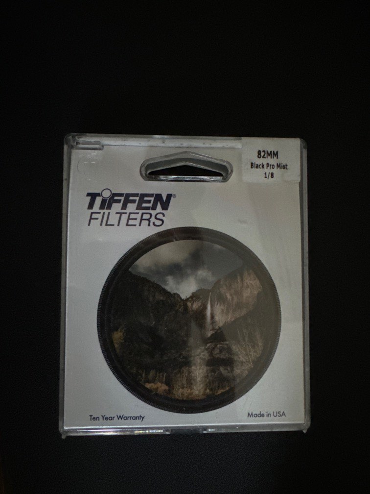 Tiffen 82mm 1/8 Black Pro Mist Filter, Photography, Photography ...