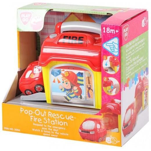 Toy Car Pop out Rescue Fire Station with sounds and light for kids ...