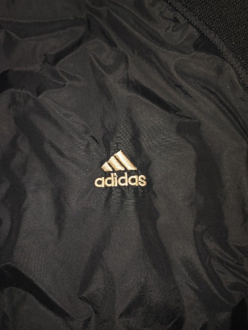 Tracktop Adidas Hitam Stripe Gold, Men's Fashion, Coats, Jackets and ...