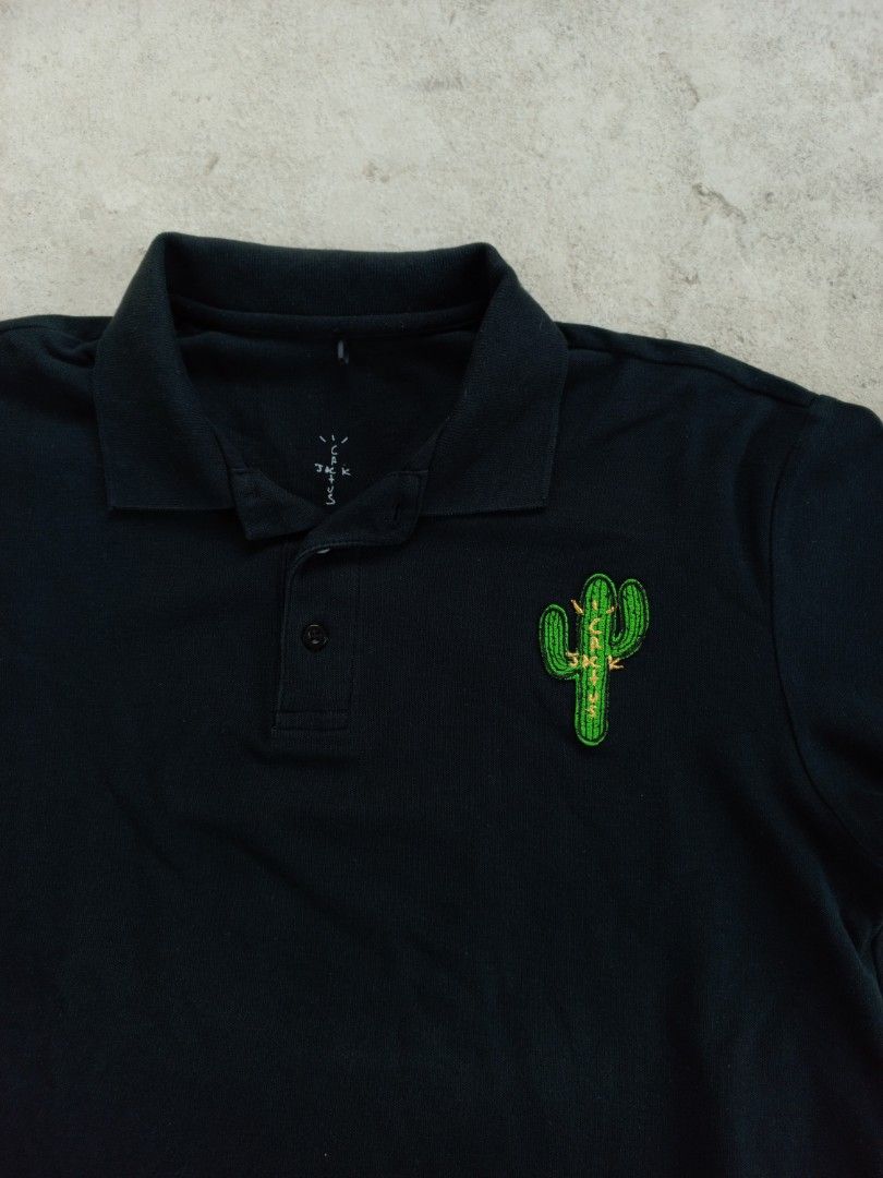 Travis Scott Cactus jack polo shirt, black, Men's Fashion, Tops & Sets ...