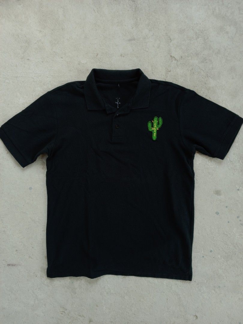 Travis Scott Cactus jack polo shirt, black, Men's Fashion, Tops & Sets ...