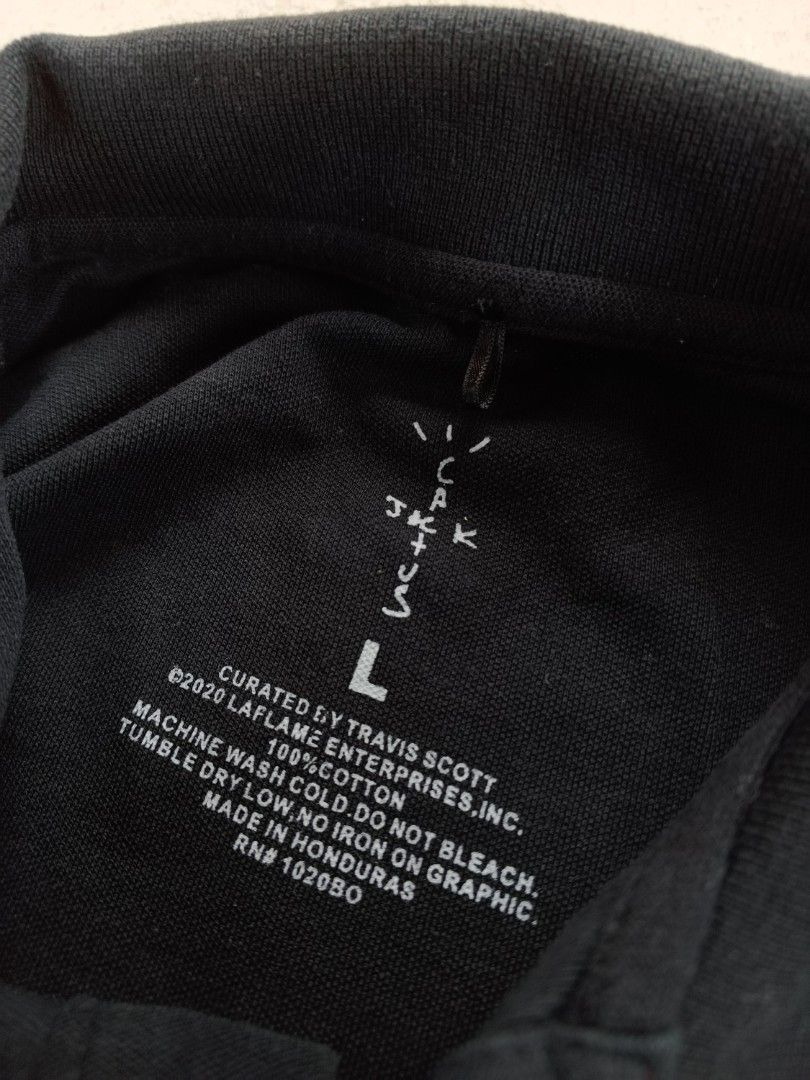 Travis Scott Cactus jack polo shirt, black, Men's Fashion, Tops & Sets ...