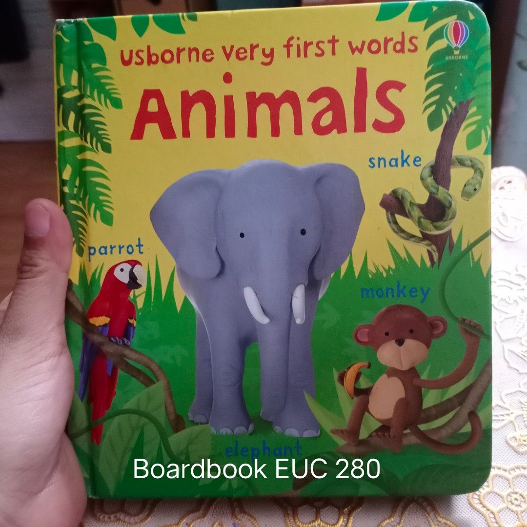 Usborne Very First Words Animals Boardbook, Hobbies & Toys, Books ...
