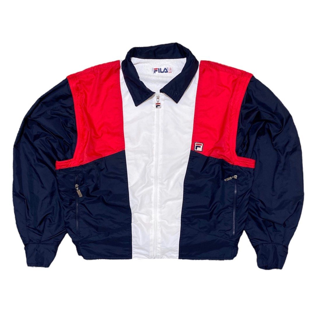 Vintage 1990s Fila Windbreaker, Men's Fashion, Coats, Jackets and Outerwear on Carousell
