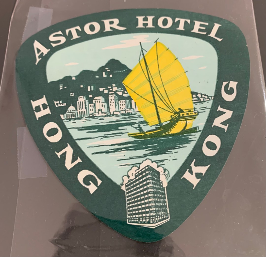Vintage Astor Hotel Label, Hong Kong RM90, post add RM10, Hobbies ...