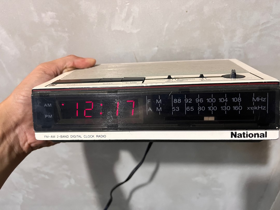 Vintage Made in Singapore National Bedside Radio and Alarm Clock ...