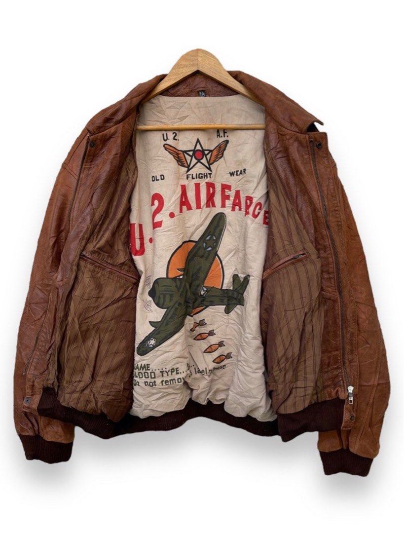 Vintage U.2. Air Forces US MILITARY nFlight Leather Jacket, Men's ...