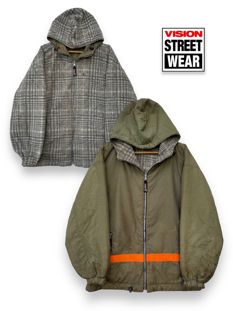 Vision Street Wear Reversible Hooded Jacket, Men's Fashion, Coats ...