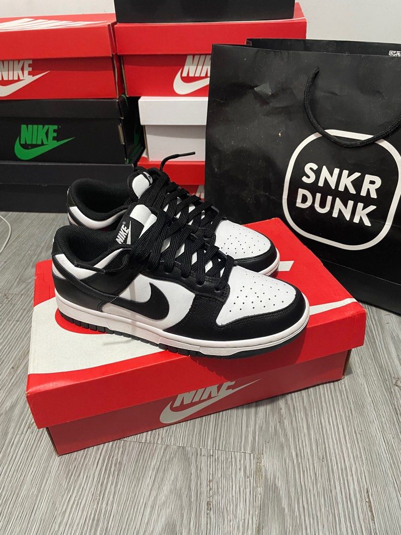 W Nike "Panda" Dunk (Og/Authentic) Used twice W/ Receipt, Men's Fashion ...