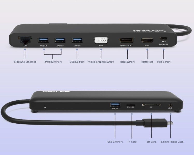 Wavlink Usb C Triple Display Docking Station Computers And Tech Parts And Accessories Cables