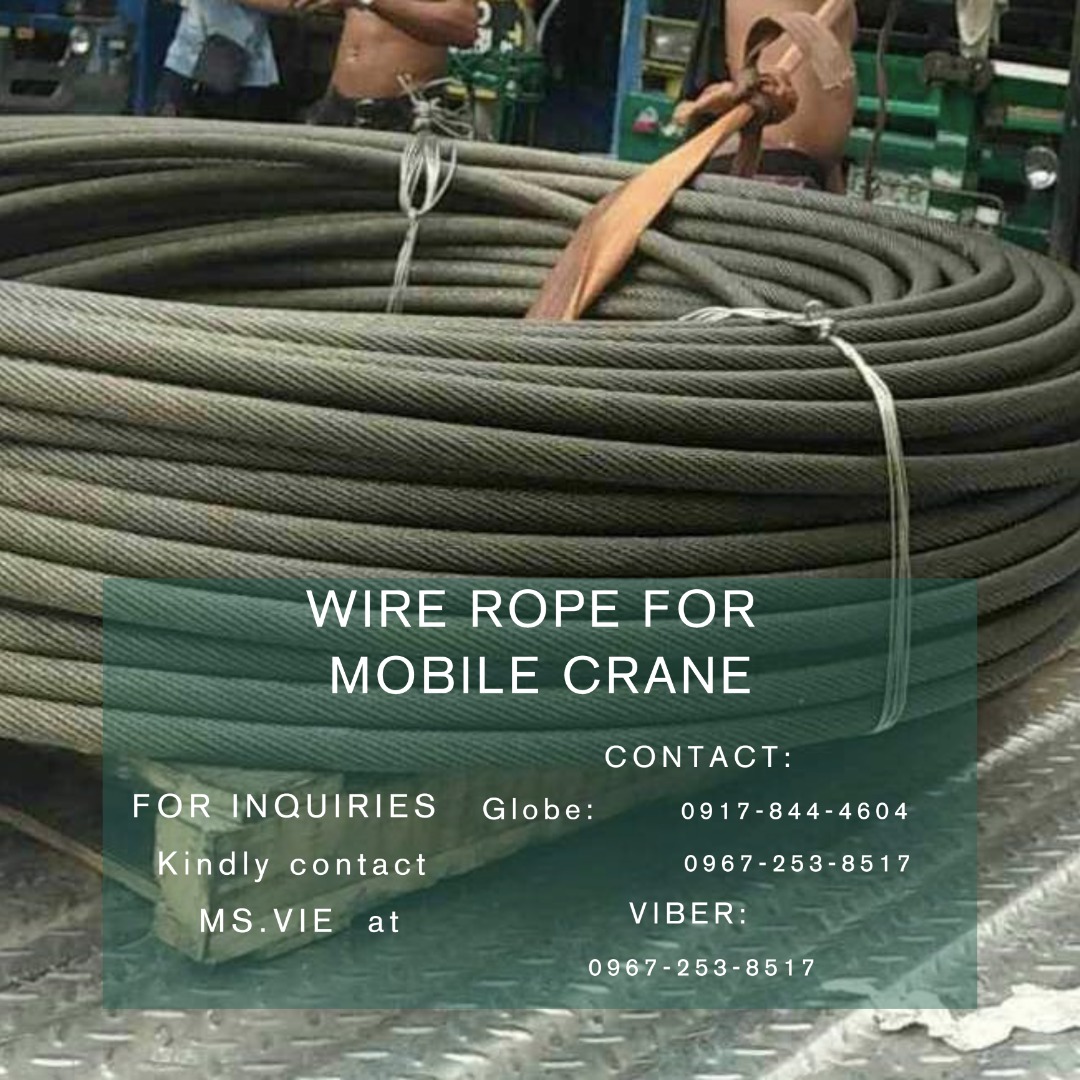 WIRE ROPE FOR MOBILE CRANE, Commercial & Industrial, Industrial ...