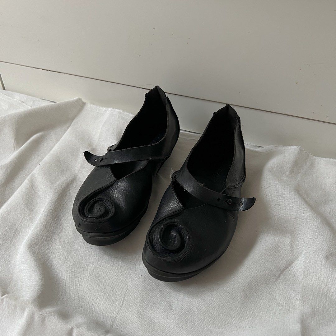 y2k Vintage German Couture Trippen Brand Black Leather Loafers Mary ...