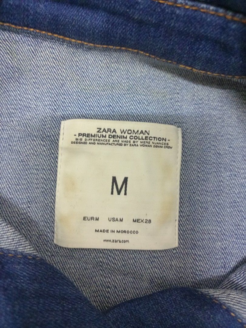 Zara Premium Denim Collection Buttondown Dress, Women's Fashion ...