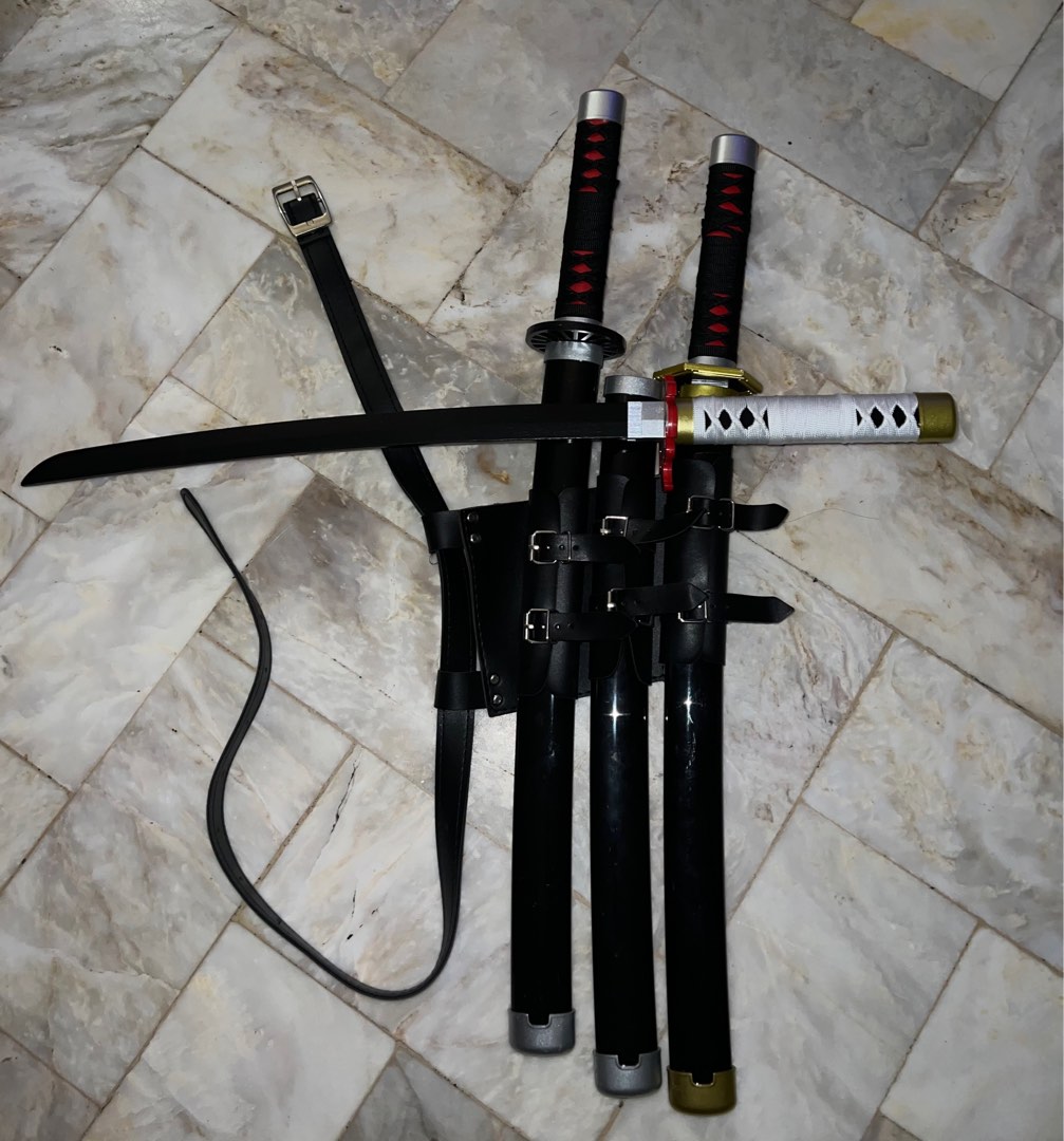 Zoro 3pcs Sword Toy with belt, Babies & Kids, Babies & Kids Fashion on ...
