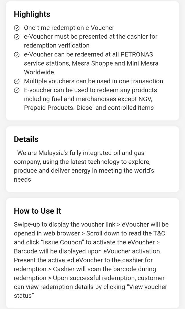 (20% off) Petronas: RM5 Cash e-Voucher, Tickets & Vouchers, Vouchers on ...